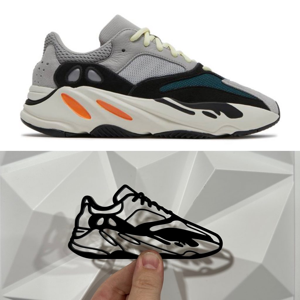 Boost 700 Yeezy Silhouette Shoe Line Wall Art – Sticker Boost