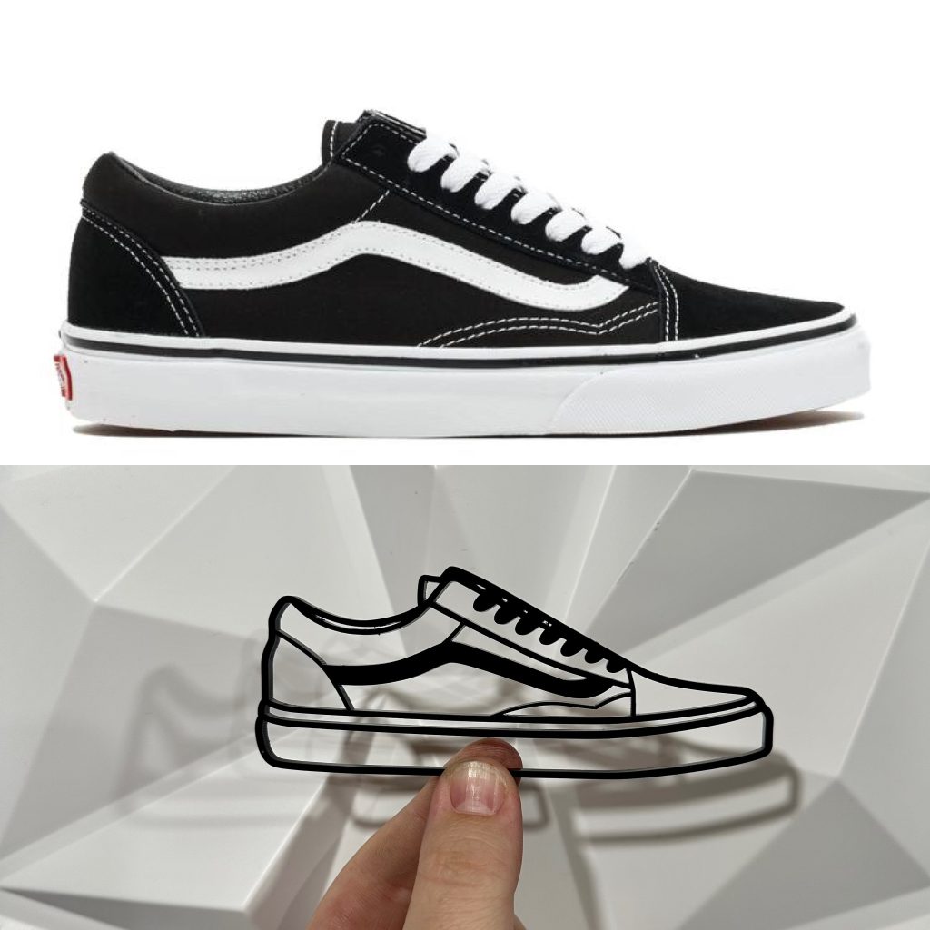 Vans Silhouette Shoe Line Wall Art – Sticker Boost