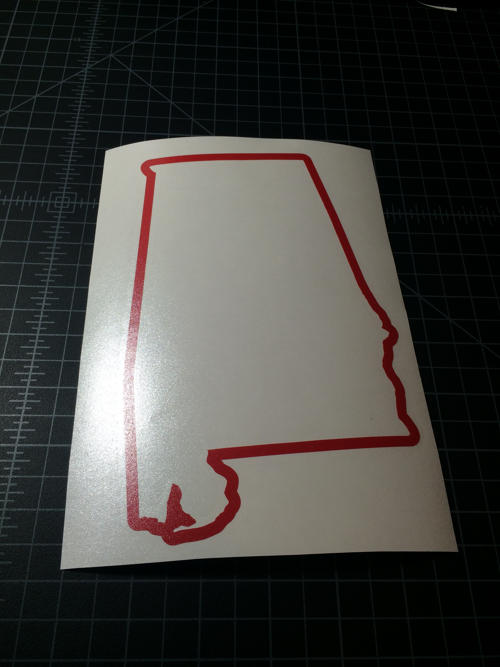 AL – Alabama Outline State Sticker – Sticker Boost