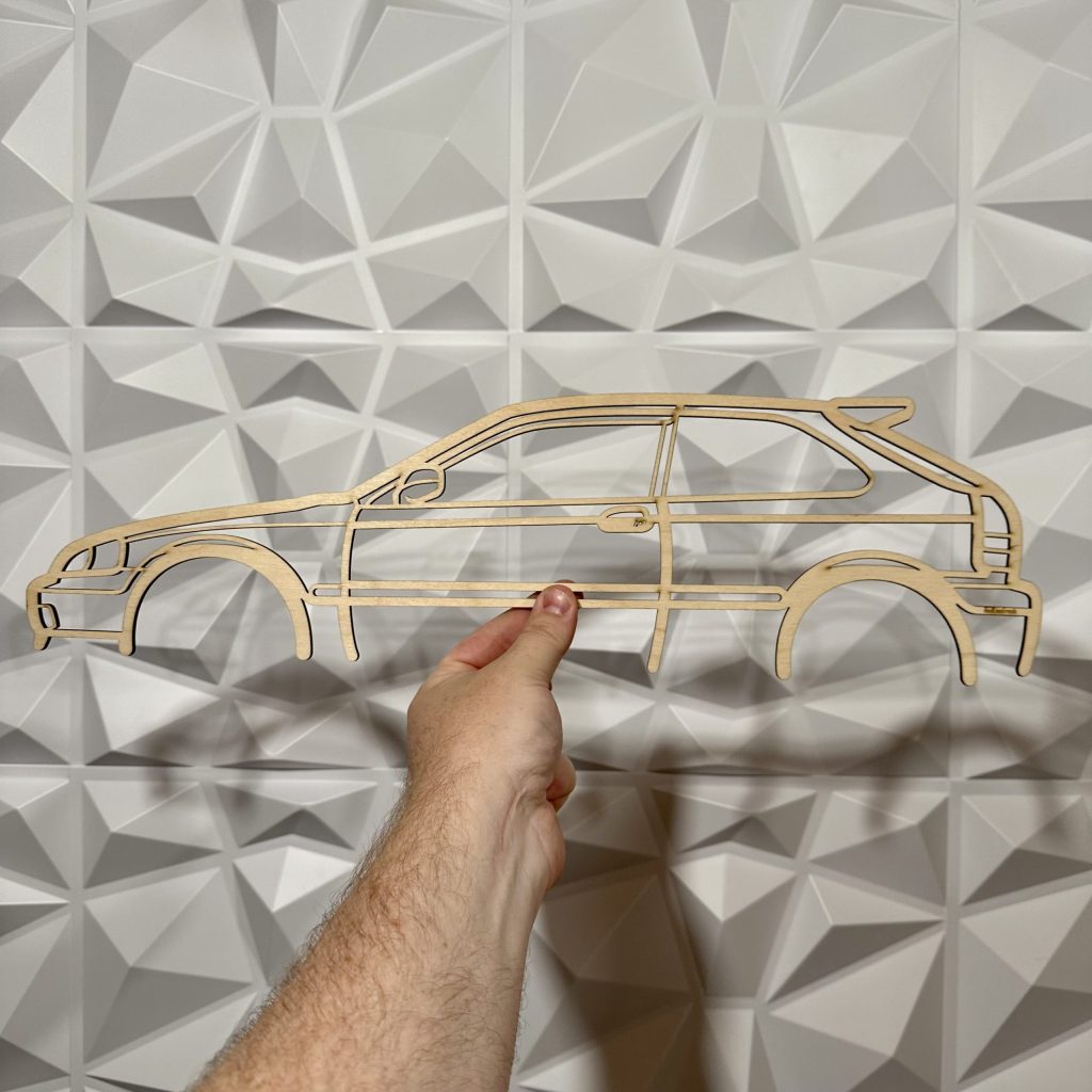 Civic EK Hatch Silhouette Line Wall Art – Sticker Boost