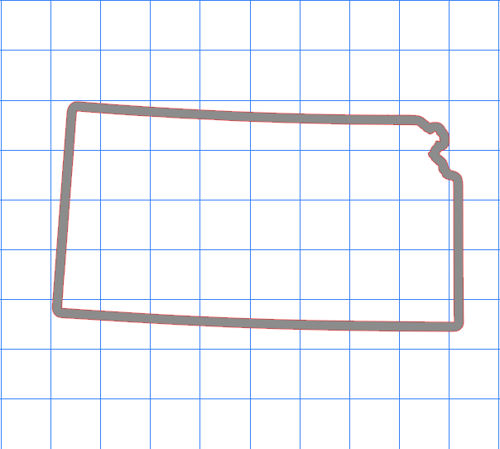 KS – Kansas Outline State Sticker – Sticker Boost