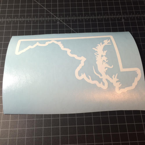 MD – Maryland Outline State Sticker – Sticker Boost