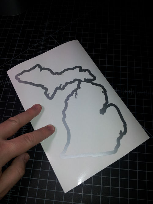 MI – Michigan Outline State Sticker – Sticker Boost