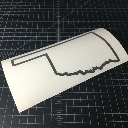 OK – Oklahoma Outline State Sticker – Sticker Boost