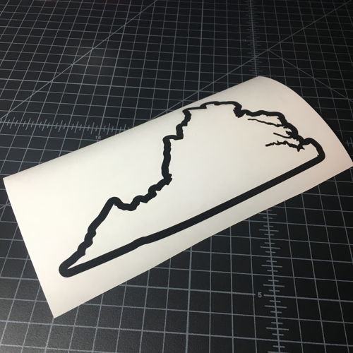 VA – Virginia Outline State Sticker – Sticker Boost