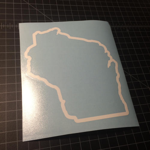 WI – Wisconsin Outline State Sticker – Sticker Boost