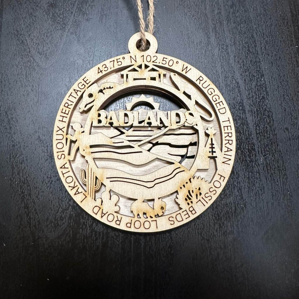 Badlands Park Ornament with Icons – Sticker Boost