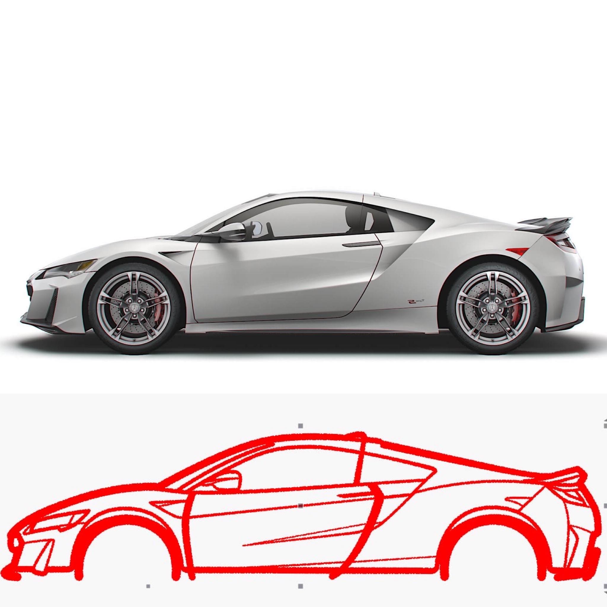 NSX Type S Silhouette Line Wall Art – Sticker Boost